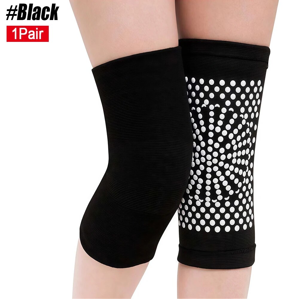 Самонагревающиеся наколенники SPOSAFE для взрослых L for weight 60-75KG, Черный, Black
