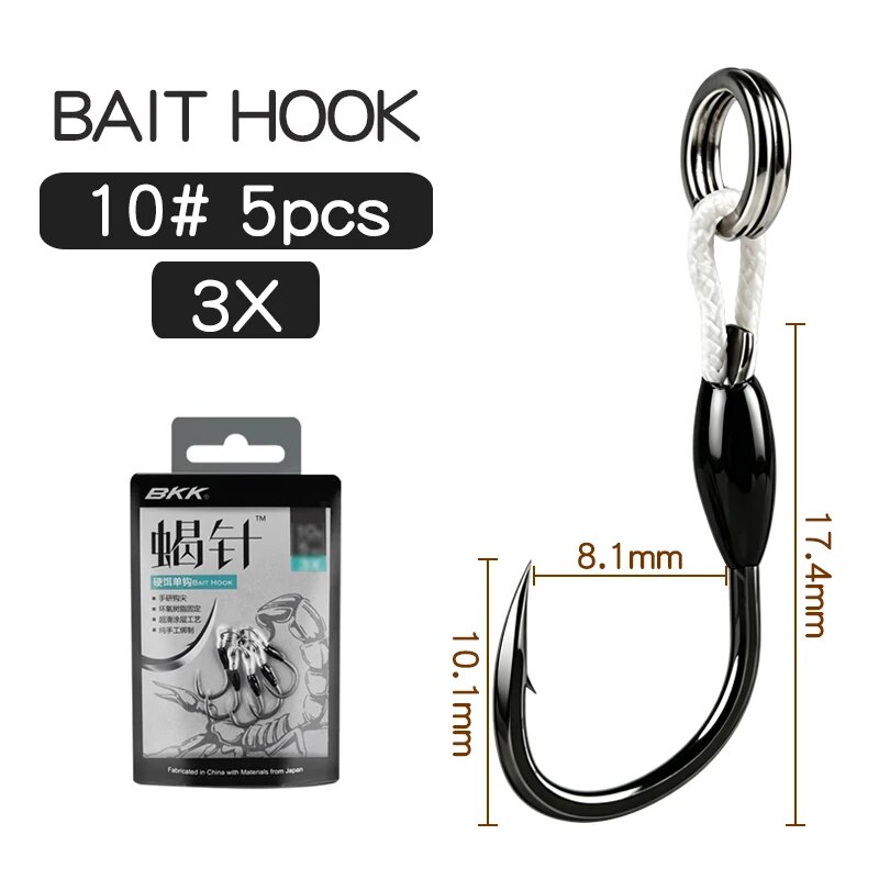 Крючок BKK Scorpion Point size10 3X Strength