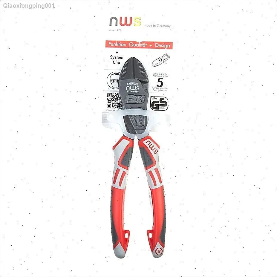 Бокорезы NWS 137-69-180 F18, 185 мм, Красный/Серый, 245 г — фото 1
