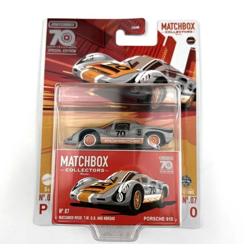 Машинка Matchbox GBJ48 PORSCHE 910, коллекционная, специальное издание, 1/64