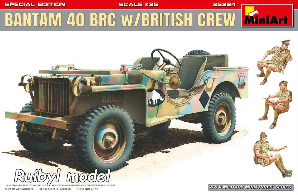 Миниатюра 1/35 Bantam Bantam 40 BRC с британским экипажем, Специальное издание 35324