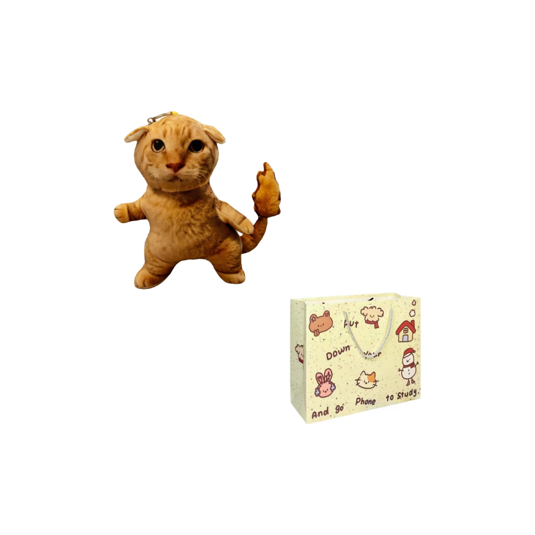 LEVENKENESS Маленький Пламя Старушка Кошка Кукла Мягкая Игрушка BEBE Плюшевые Брелки 15 см 20 см H 20CM