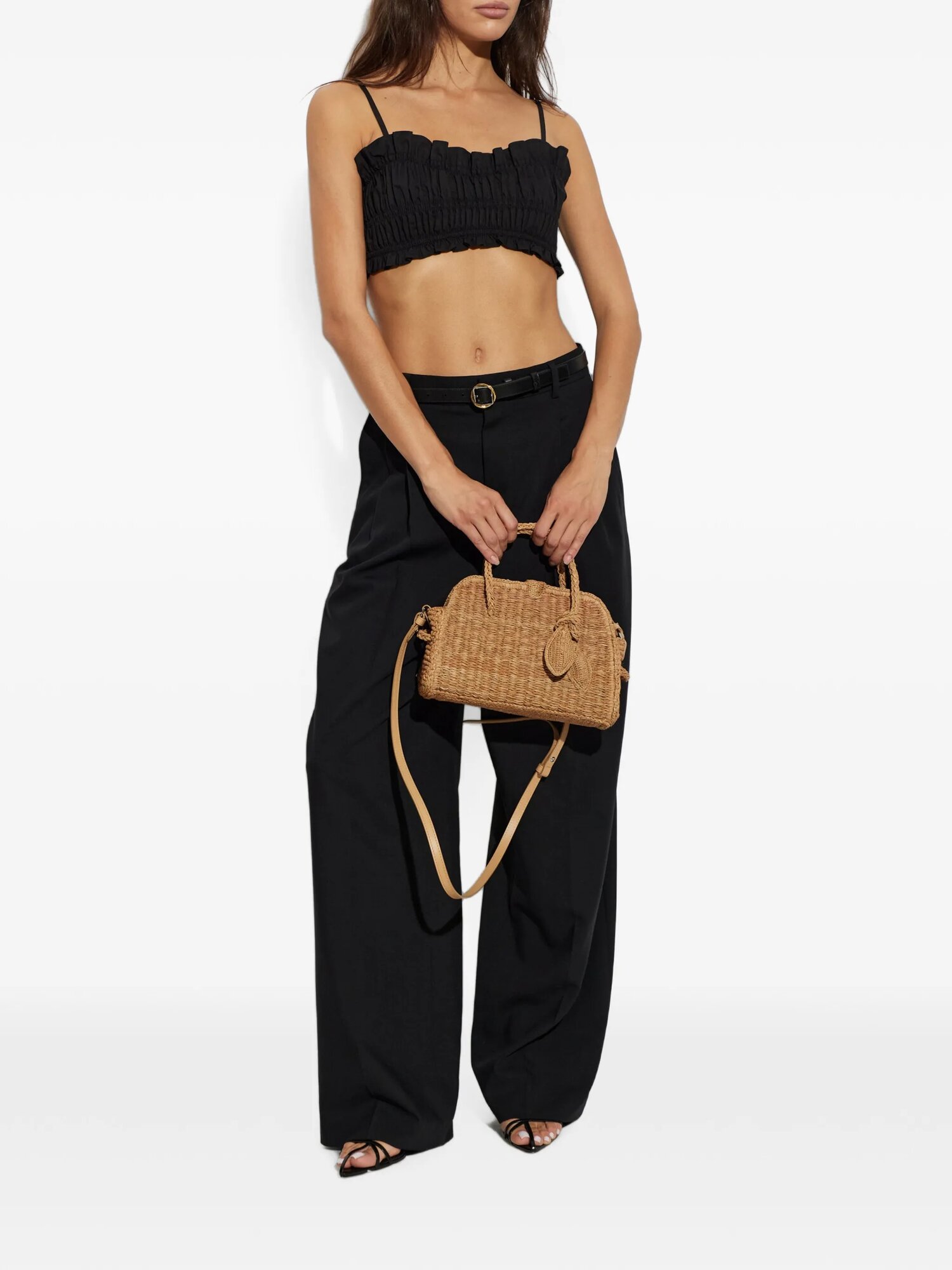 Топ MICHAEL KORS Ruched crop top, размер 44 — фото 1