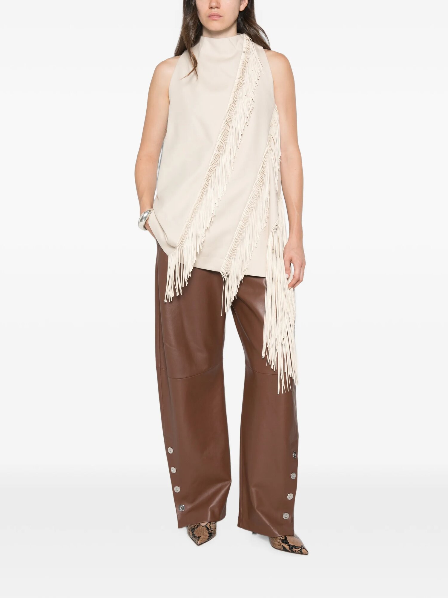 Топ SPORTMAX Fringe-detail sleeveless top, размер 44 — фото 1