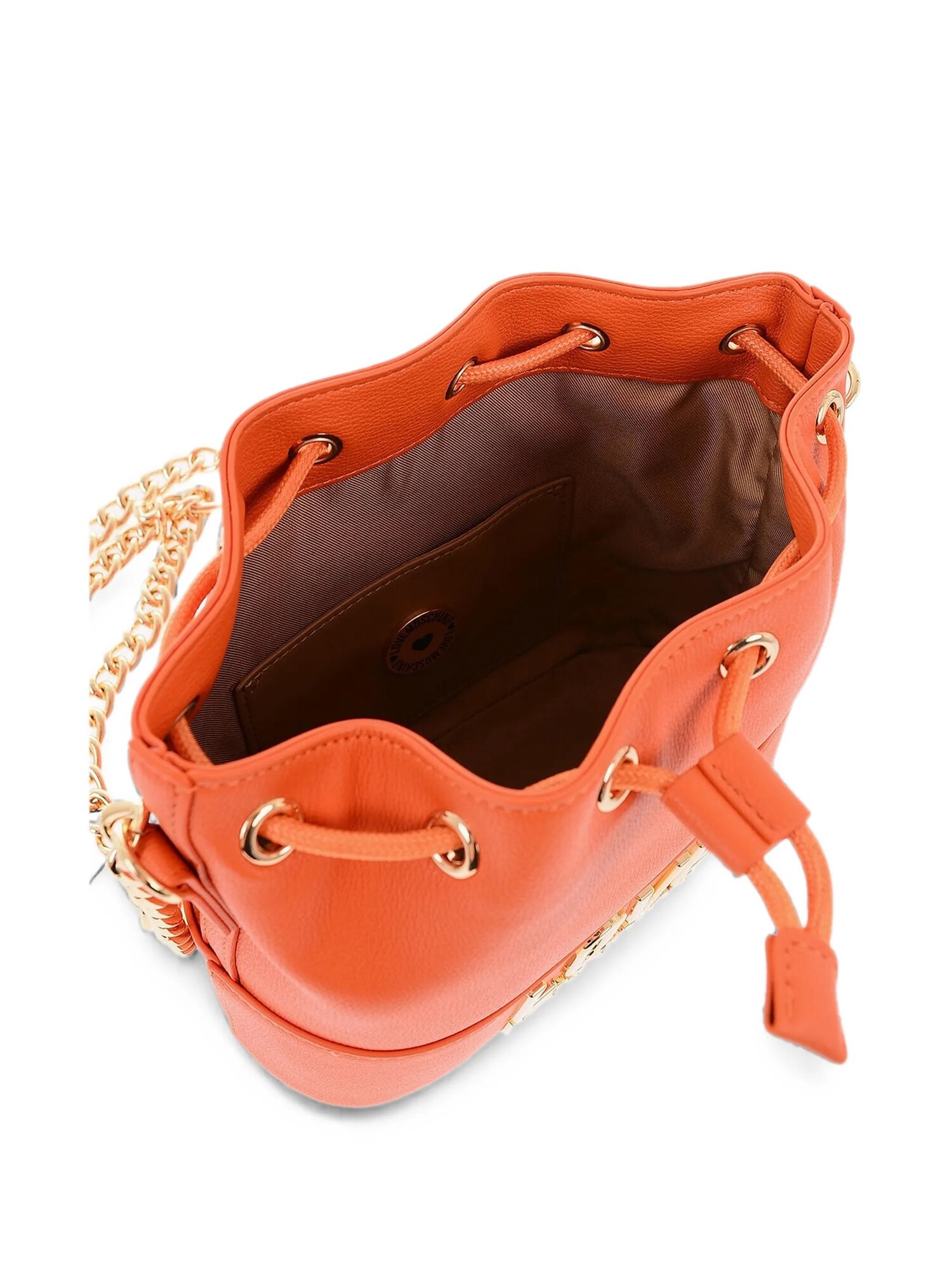 Сумка MOSCHINO Chain-strap bucket bag, зеленый/оранжевый — фото 1