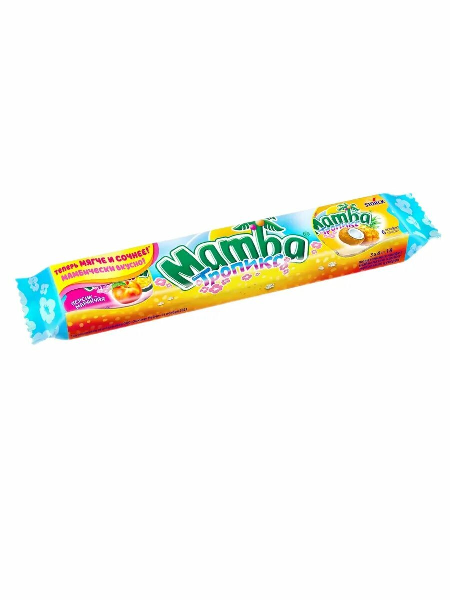 Mamba Конфеты жевательные тропикс, 79,5 г
