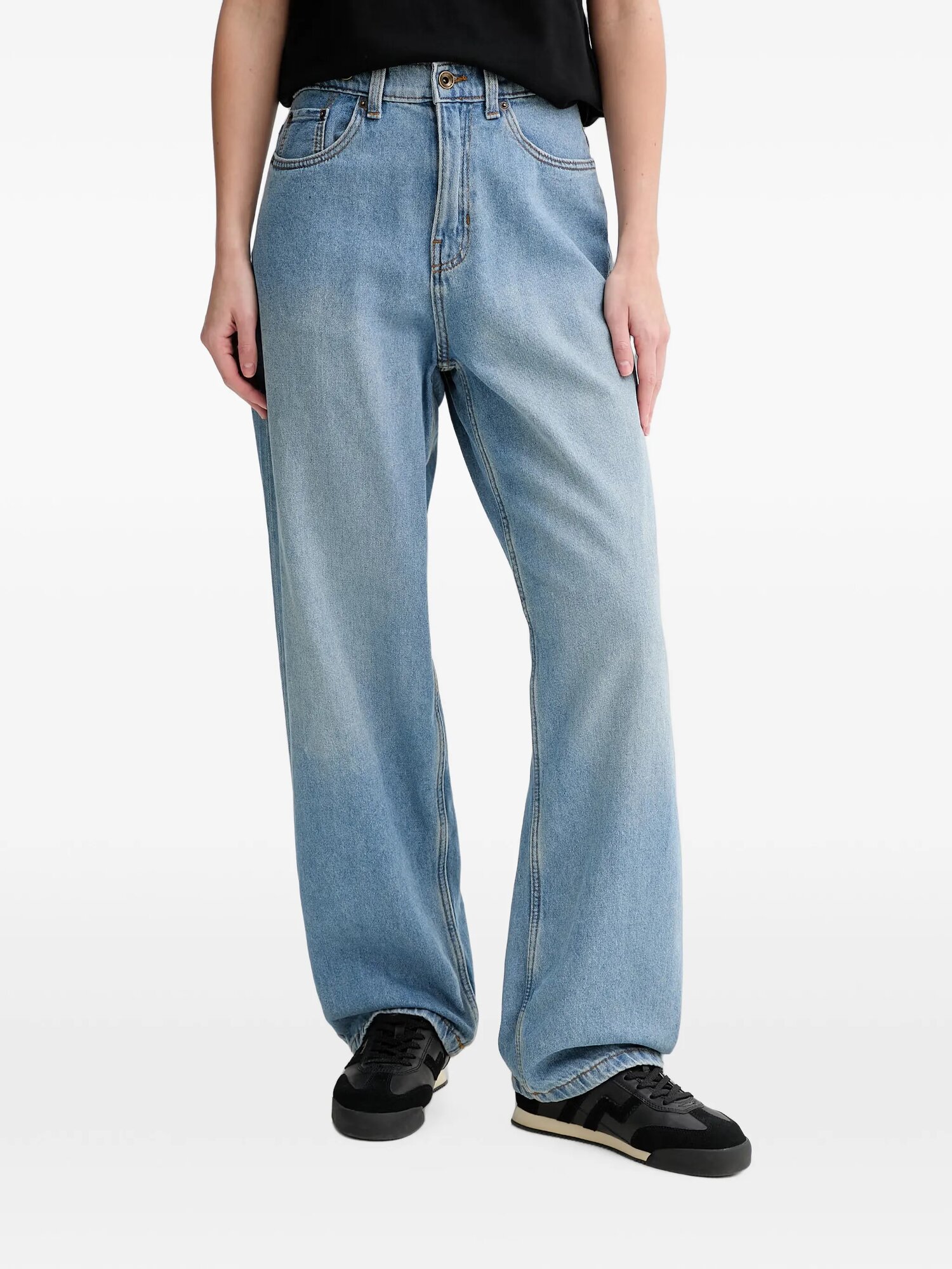 Брюки Cinched check-5 baggy trousers