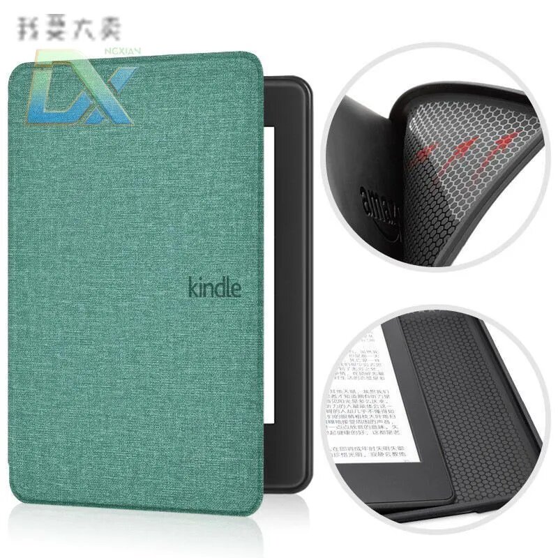 Чехол-книжка с магнитом для Amazon Kindle 2022, 2024 6 дюймов (11-е поколение). Зеленыйa