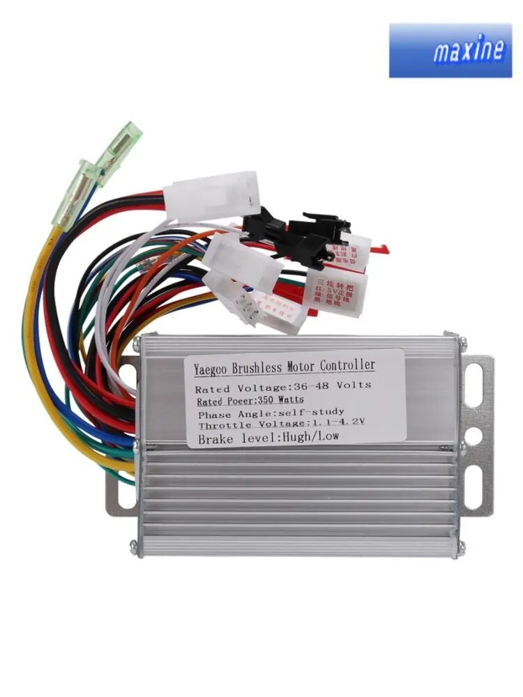 Контроллер бесколлекторного мотора для электровелосипеда 36V/48V , 350W, подходит для электросамокатов.