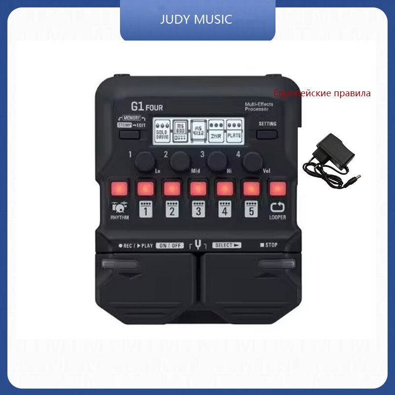 Процессор Zoom G1 Four Guitar Multi Effect Мультиэффектный процессор (Содержать Адаптер EU)