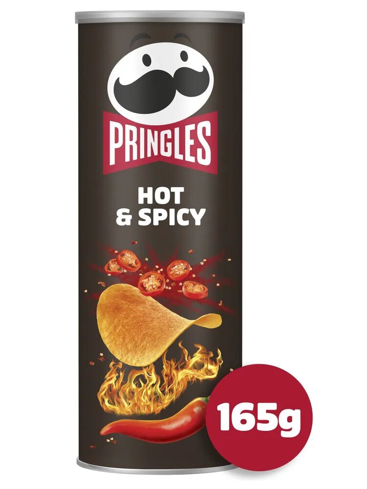 Чипсы картофельные Pringles с острым и пряным вкусом, 165 г