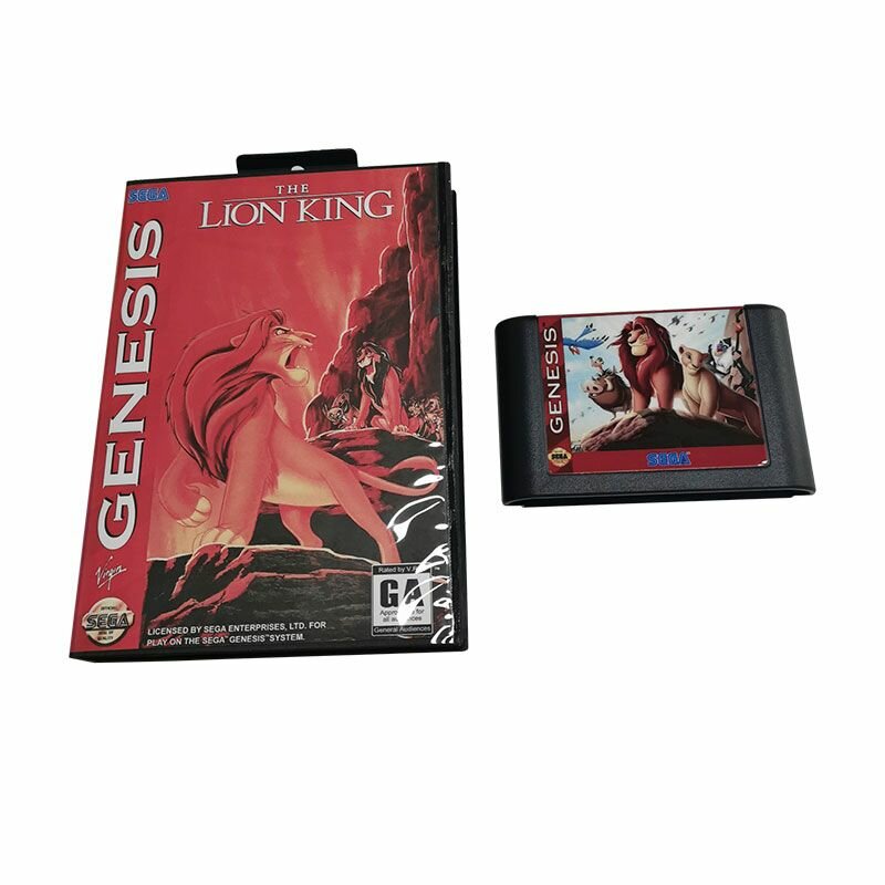 Игровой картридж для sega 16 бит: the lion king в коробке Mega Drive