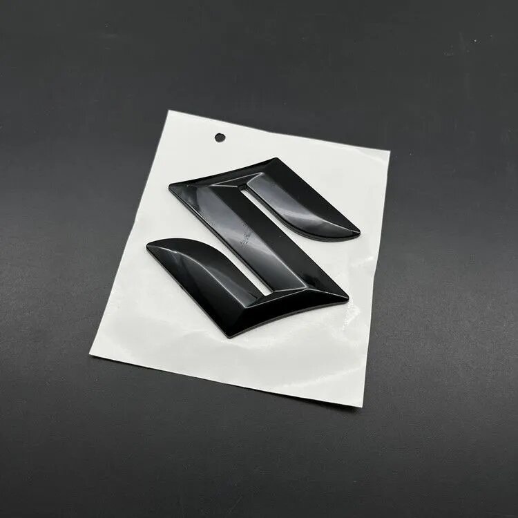 10X10cm-Логотип переднего капота или заднего чемодана Suzuki SWIFT ALTO Liana Vitara SX4 S-Cross logo, наклейка на обратной стороне значка 3D S, модифицированный дизайн автомобиля-черный