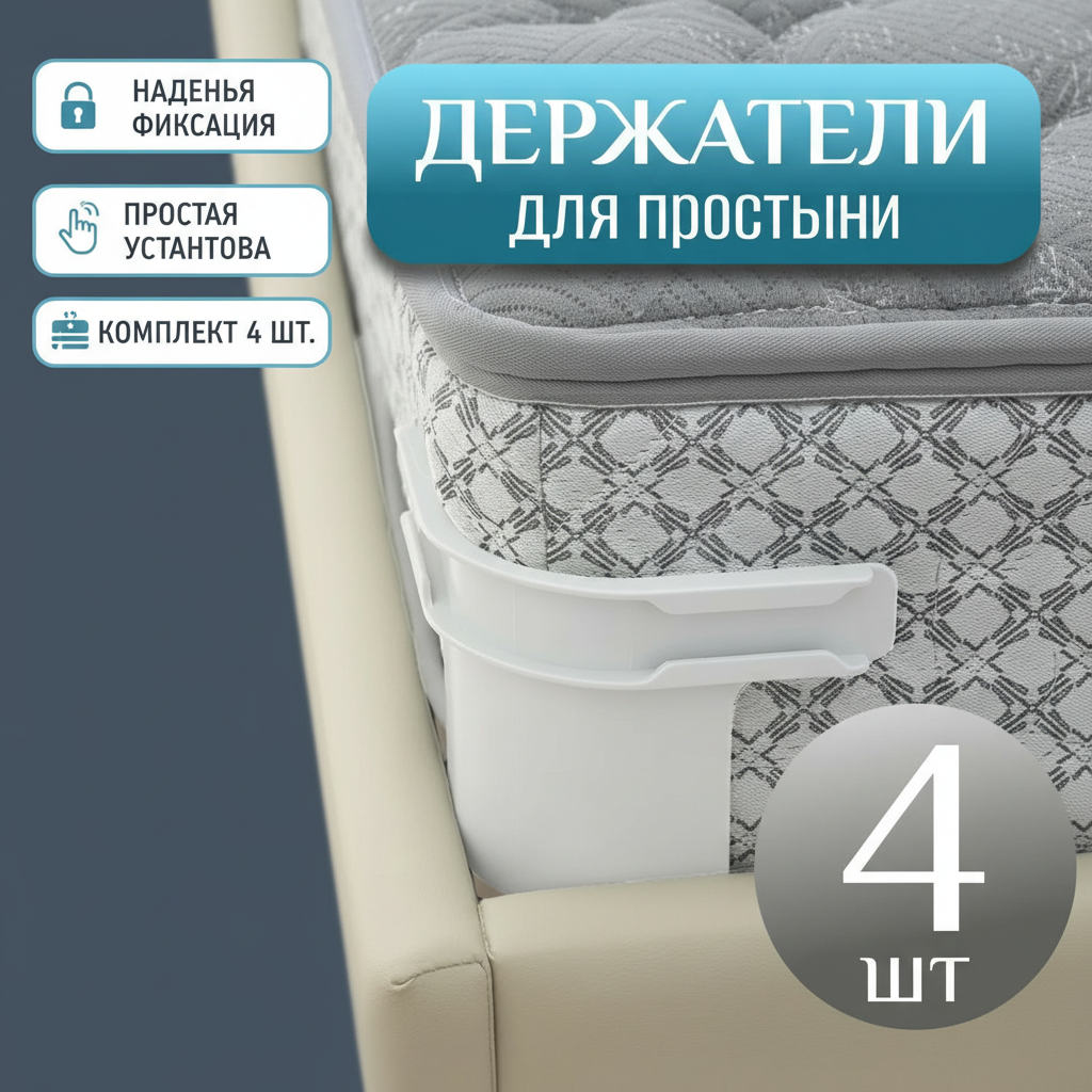 Держатель для простыни, зажимы и фиксаторы для простыни на матрас