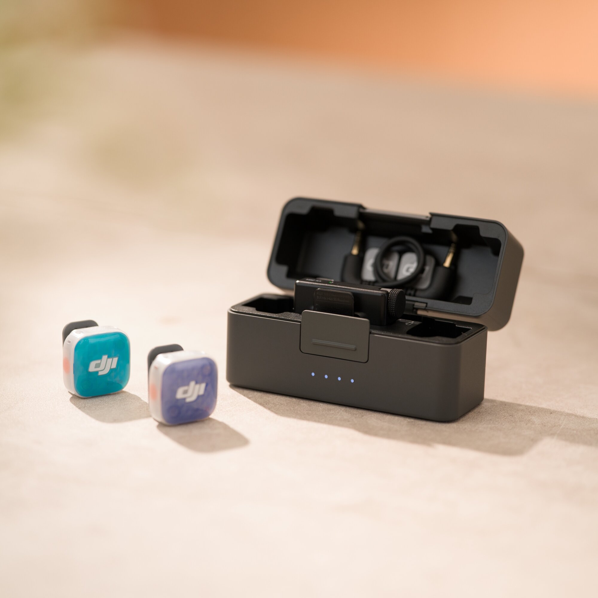 Микрофон для видеоблога и интервью, DJI Mic Mini 2S (2 TX + 1 RX + чехол для зарядки) для камеры, AI Noise Cancelling