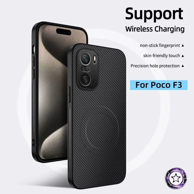 Модный MagSafe чехол для Xiaomi Poco F3 (Сяоми Поко Ф3, Ксиаоми)
