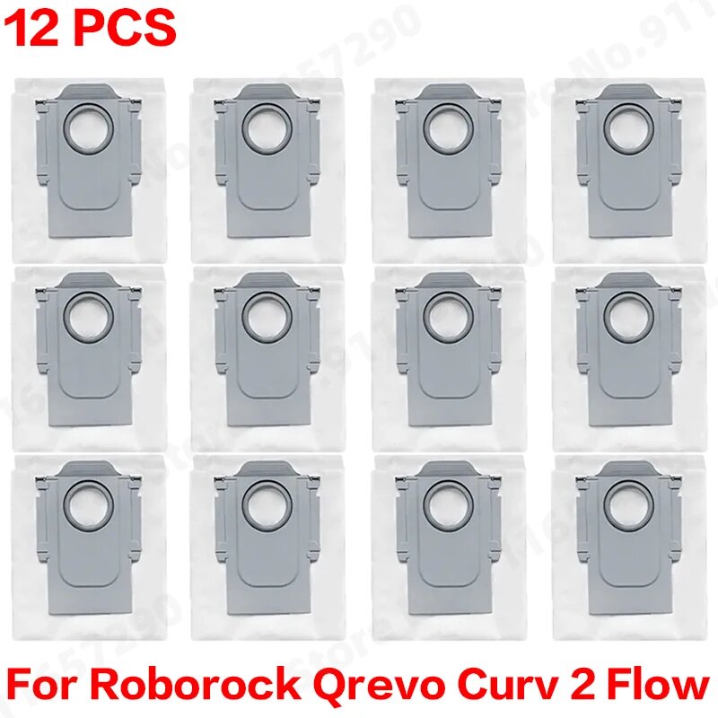 Запчасти для робота-пылесоса Roborock Qrevo Curv 2 Flow Серый, 12 Pcs1