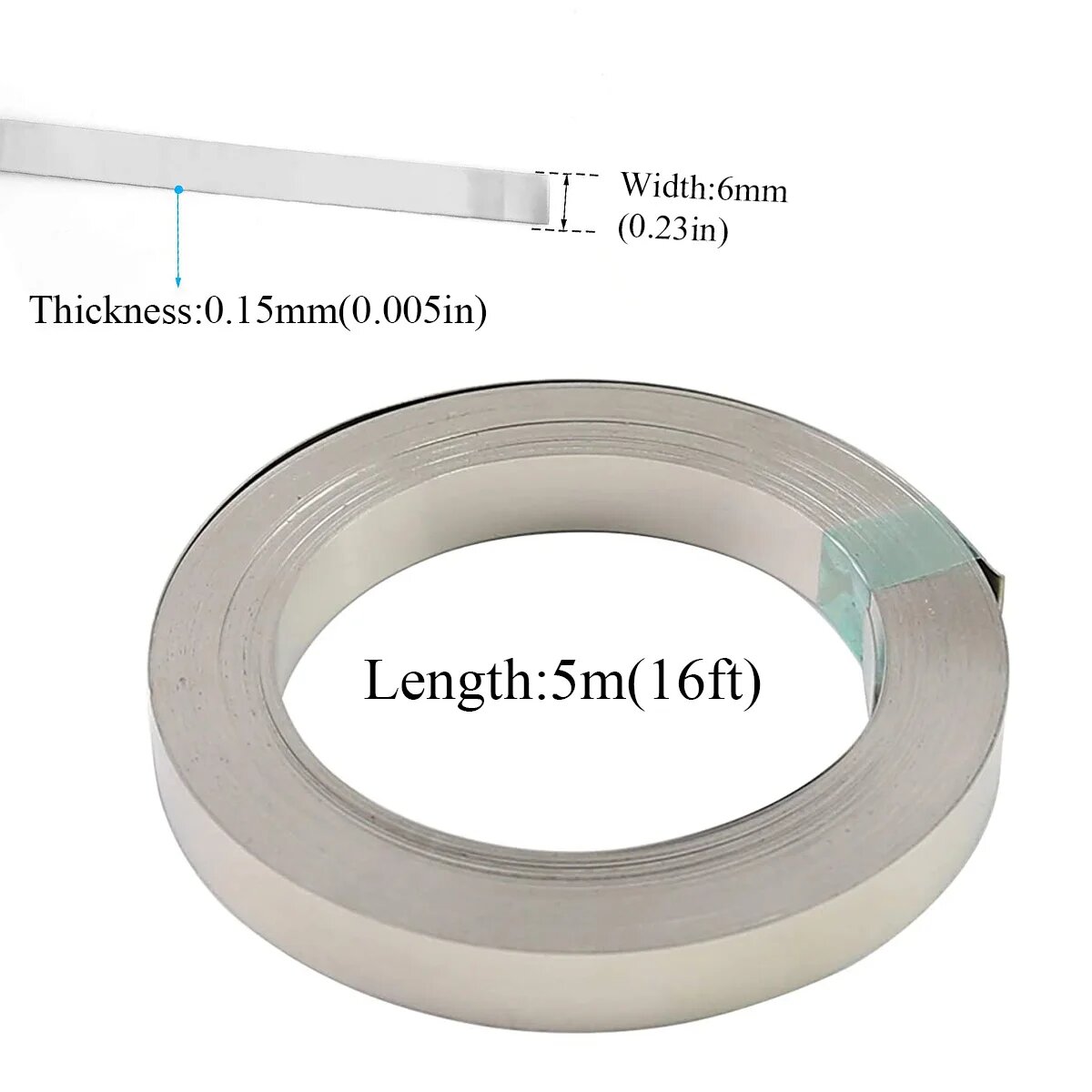 Никелевая лента 0.15x6мм 5м (16ft)