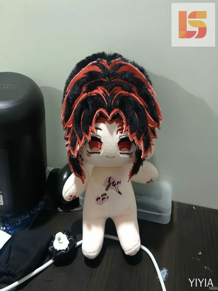 Плюшевая игрушка炼狱杏寿郎 (Yoriichi Tsugikuni) из Demon Slayer, красно-черная, Q-бод, для подарка