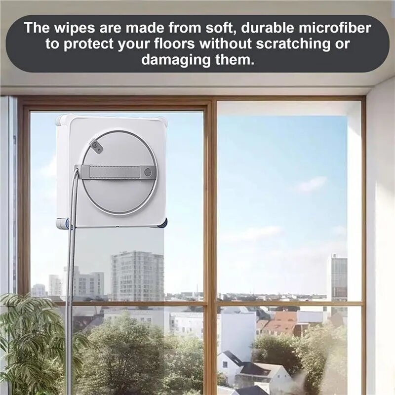 Набор из 10 сменных салфеток для очистки окон, Ecovacs Winbot W2S/W2S Omni , микрофибровые, для влажной и сухой чистки.