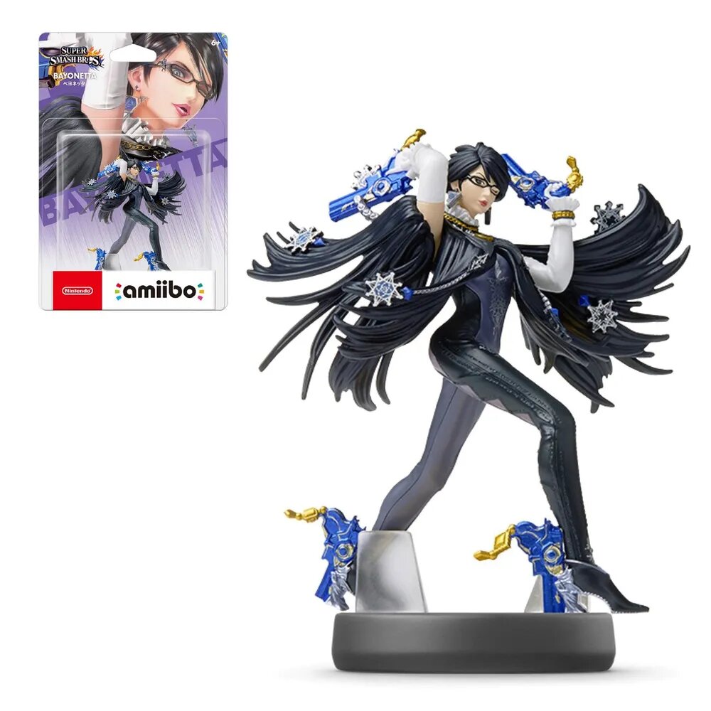 Фигурка Amiibo Bayonetta Сериал Супер Смэш Брос, игровая, пластик, черная