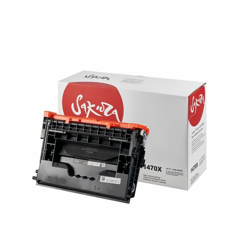 Картридж W1470X для HP LaserJet M611dn, M612dn 25200 стр. Sakura