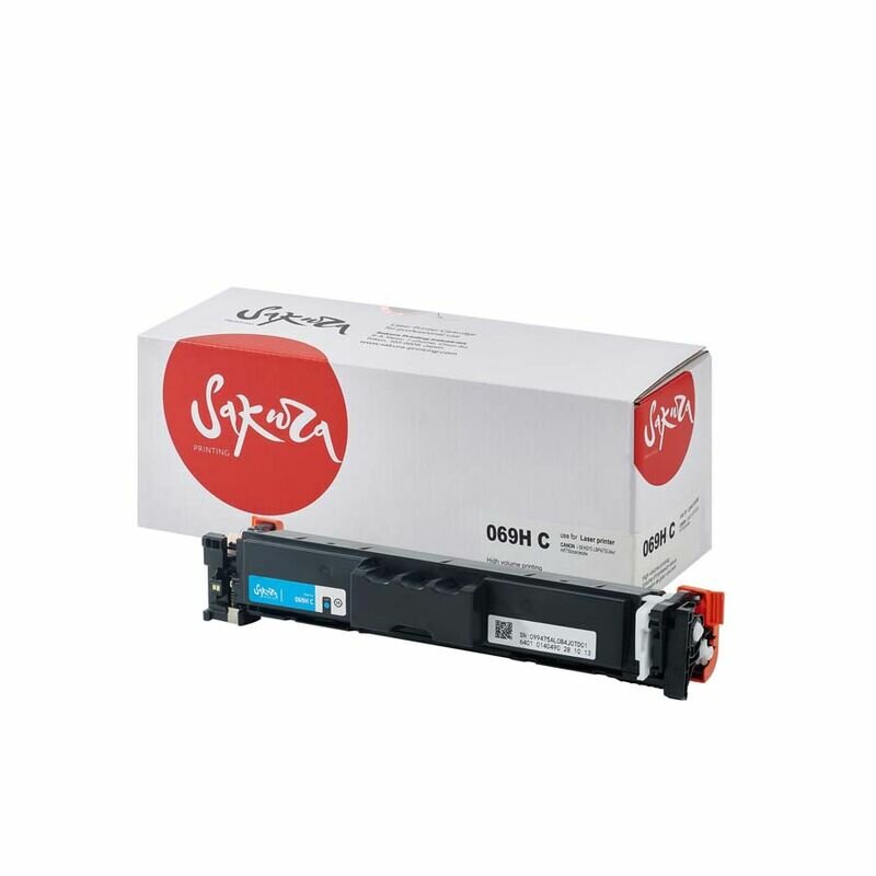 Картридж 069HC для Canon I-Sensys MF752Cdw, MF754Cdw, LBP673Cdw Sakura голубой