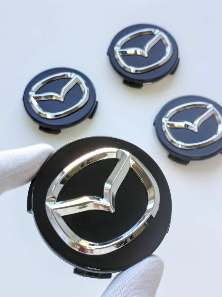 Заглушки Mazda 56 мм колпачки ступицы на литые диски Мазда для авто