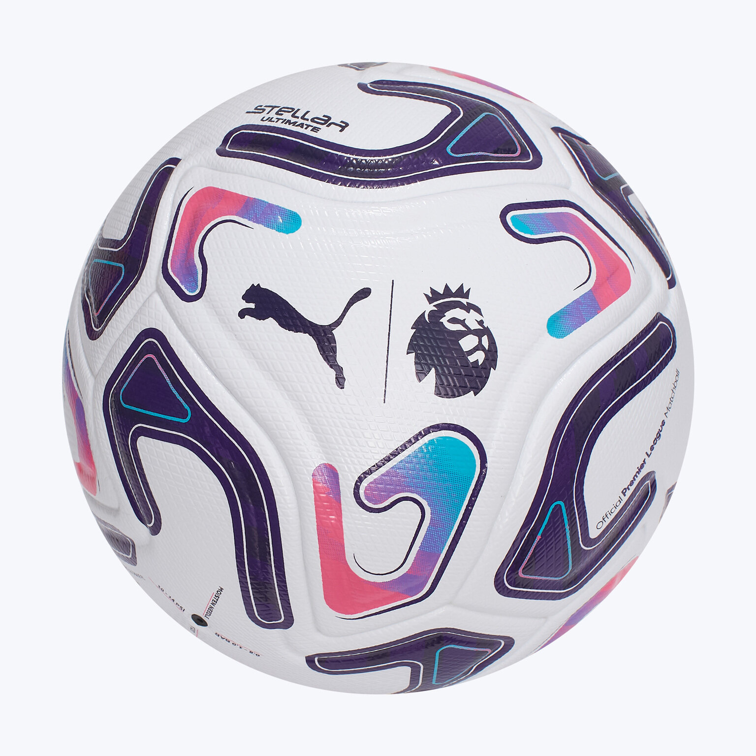 Футбольный мяч Puma Stellar Ultimate PL React 08507501, размер 5, Белый - Фиолетовый