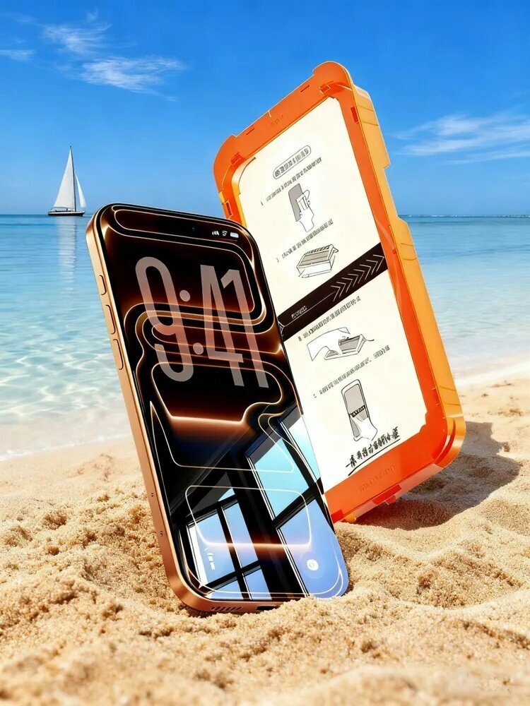 TORRAS: AR Corning, защитное стекло для iPhone 17Pro Max , 7-слойное антибликовое, с рамкой/2 шт.