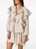 Юбка PNK Ruffled smocked mini skirt, размер 36, разноцветный