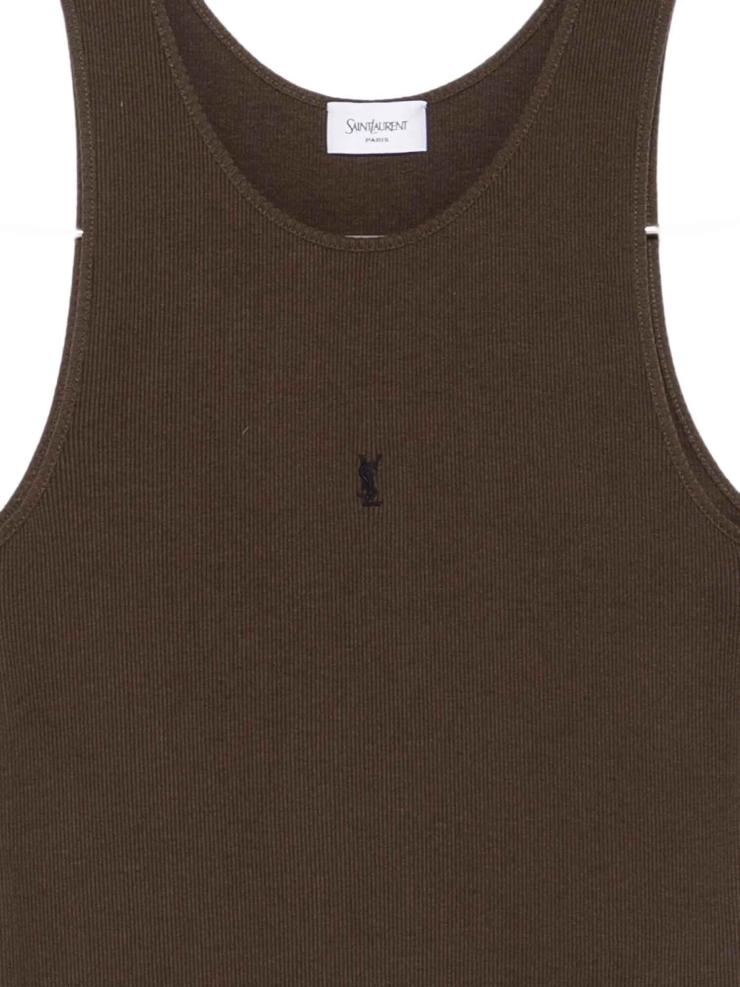Топ Yves Saint Laurent Ribbed-knit tank top, размер 42 — фото 1