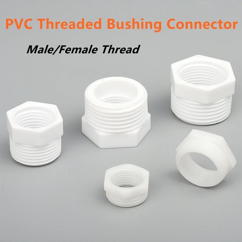 SHSMFC ПВХ резьбовые соединители муфты для аквариумов и труб 3/8"-1' 1I4 Female-1I2 Male, 10 Pieces