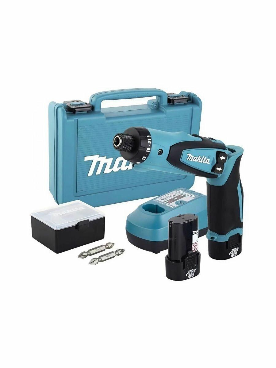 Аккумуляторная отвертка Makita DF012DSE 5.6Нм. 650 об/мин. кейс