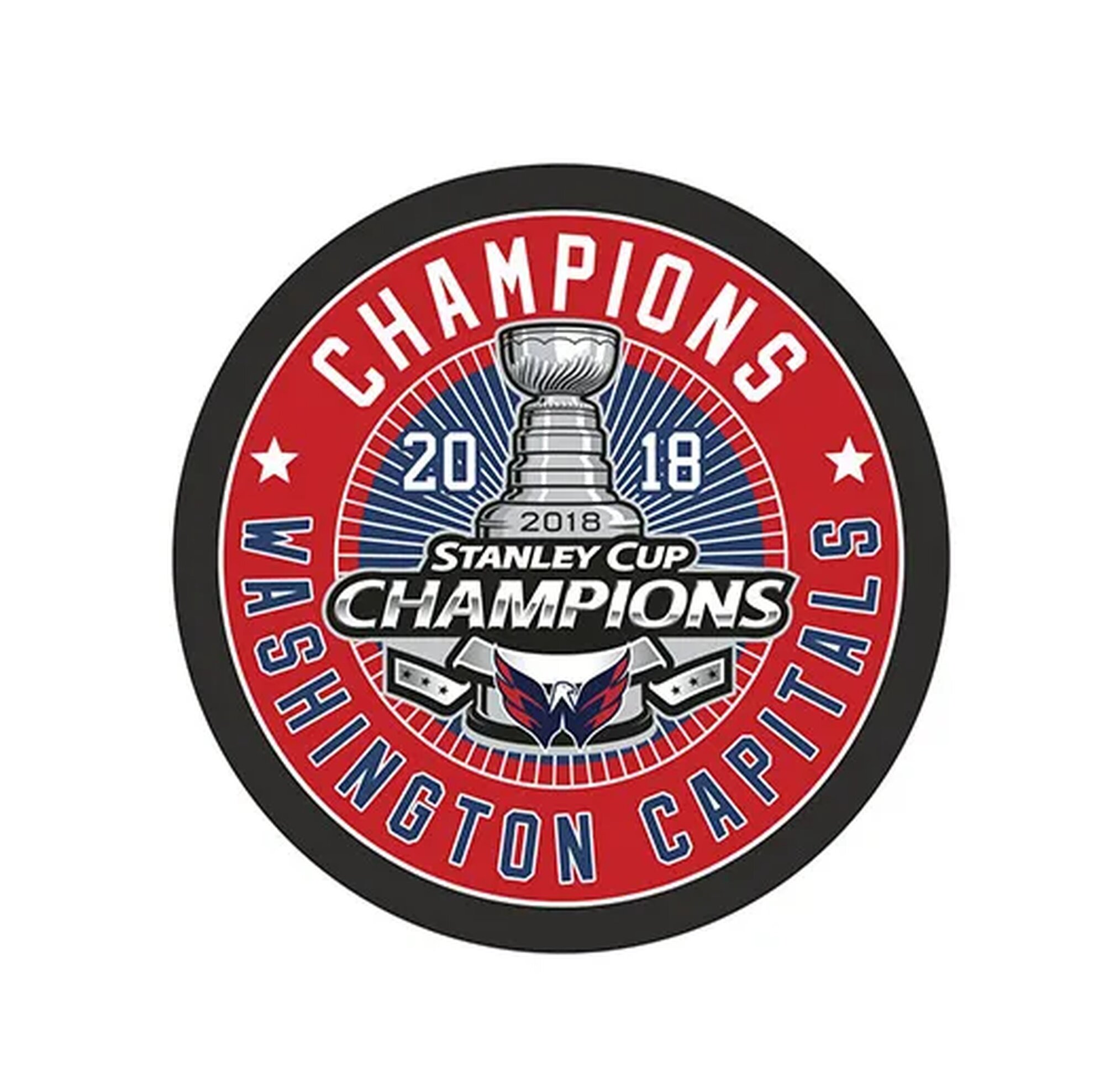 Шайба Rubena NHL Washington Capitals Champions 2018 красная 1-ст.