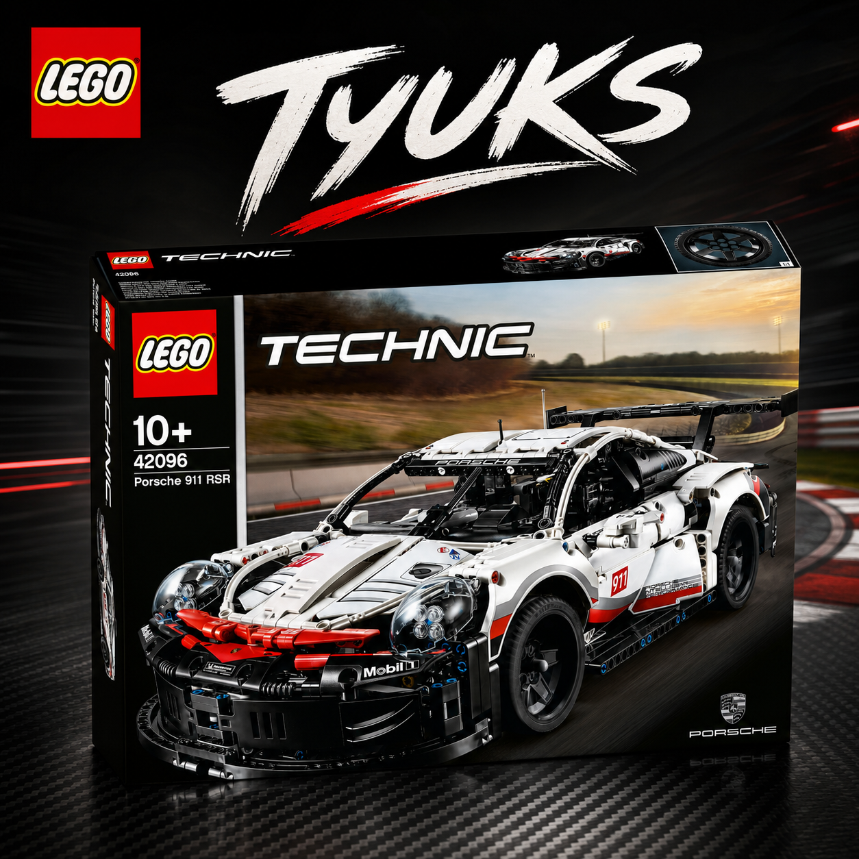 Конструктор LEGO Technic Porsche 911 RSR 42096, 1580 деталей, гоночный автомобиль