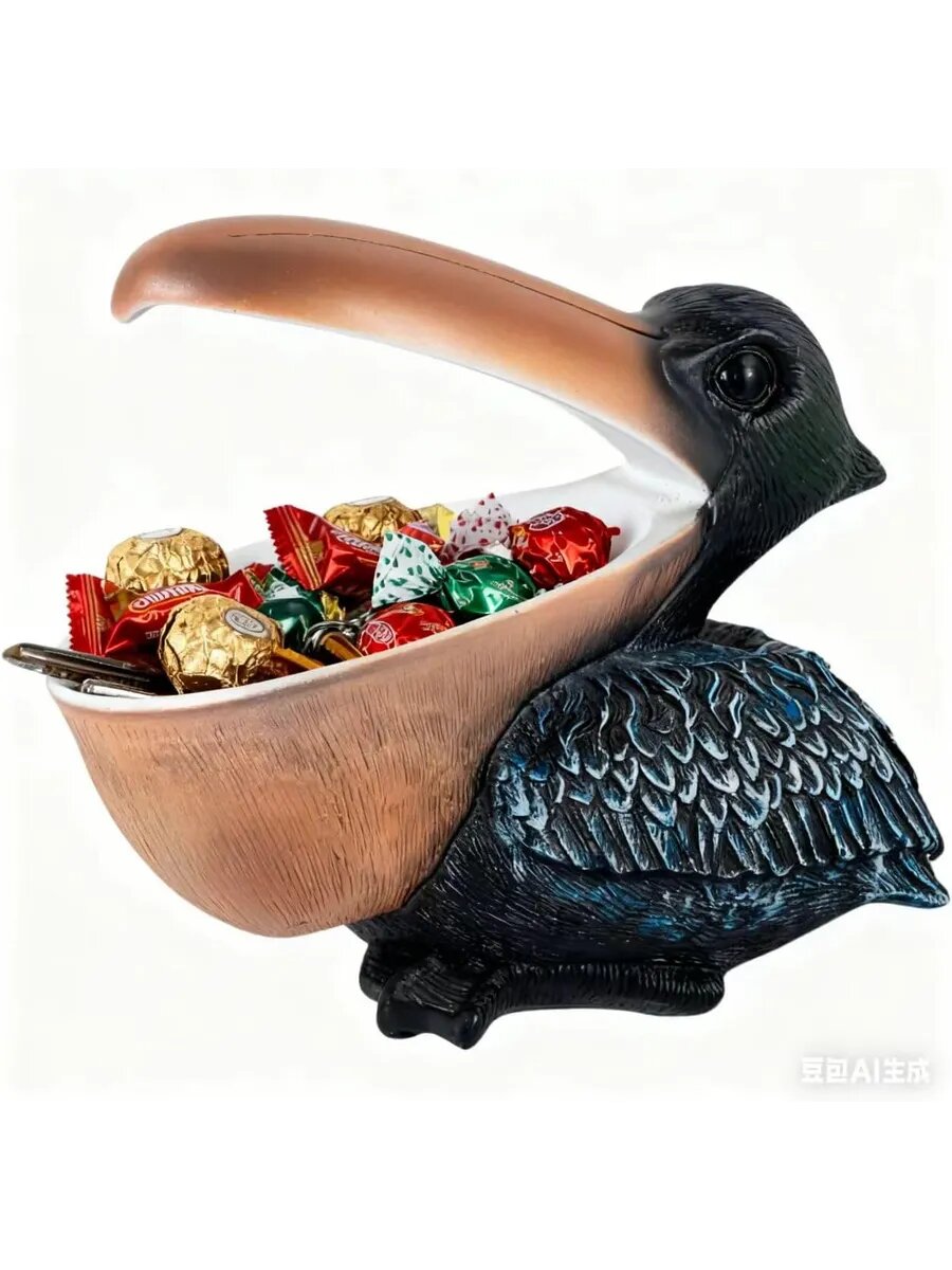 Pelican Decorative Statue Candy Bowl