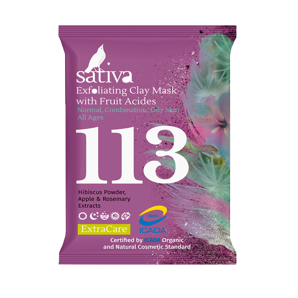 Sativa Маска-гоммаж №113 с фруктовыми кислотами, 15 г