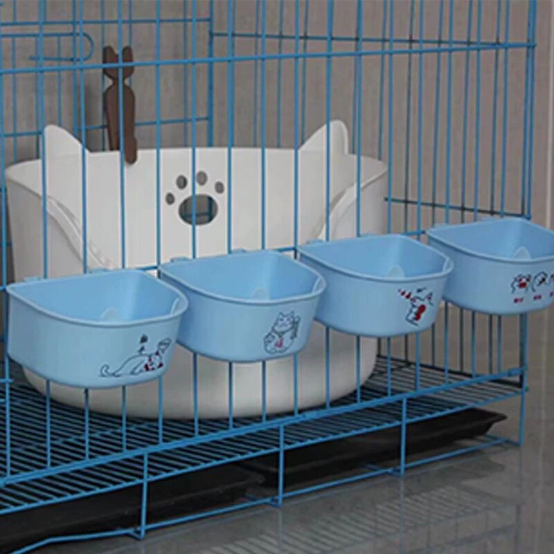 Устойчивая висячая миска для еды и воды для кошек и собак (1 шт, до 10кг)