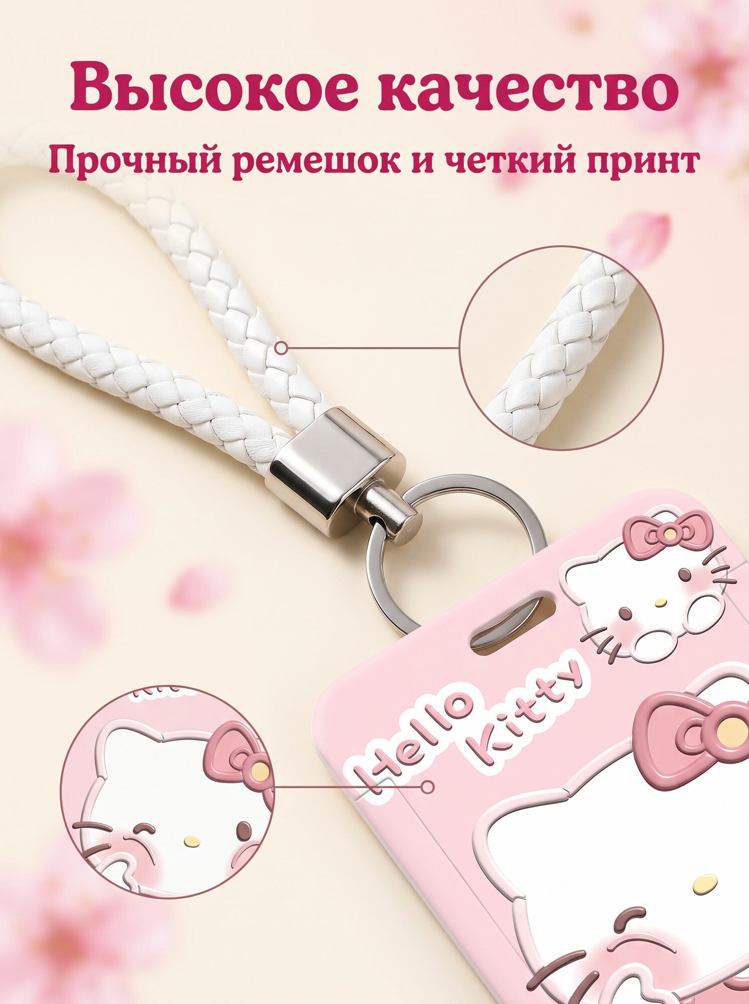 Бейджик для пропуска hello kitty — фото 1