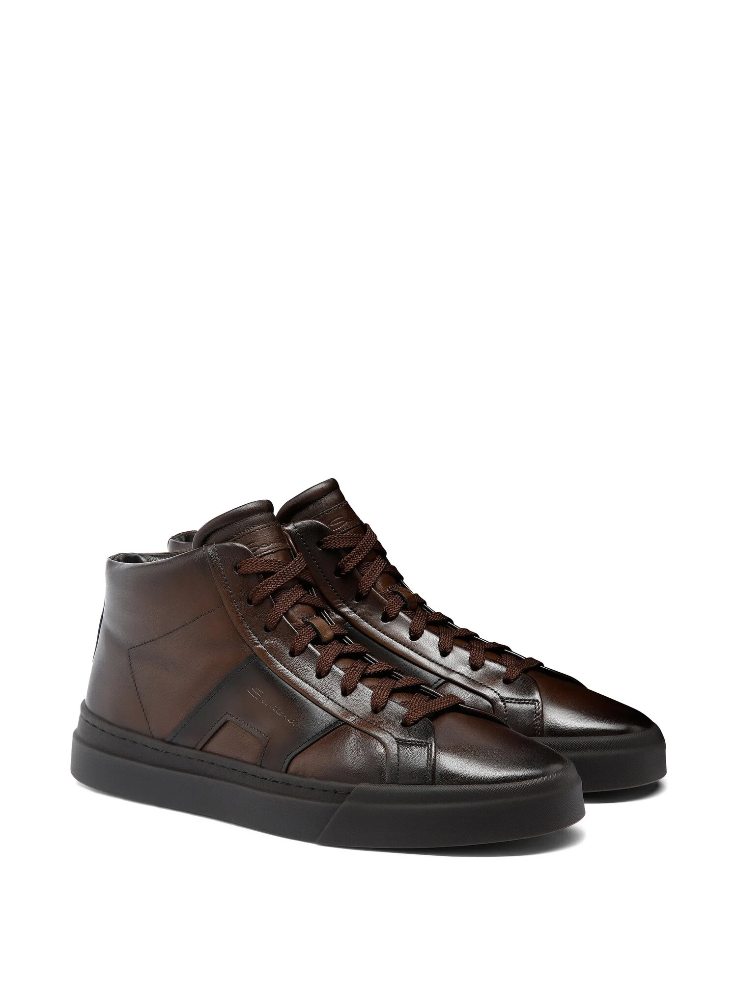 Кроссовки Santoni, размер 42.5, коричневый/серый/оранжевый — фото 1
