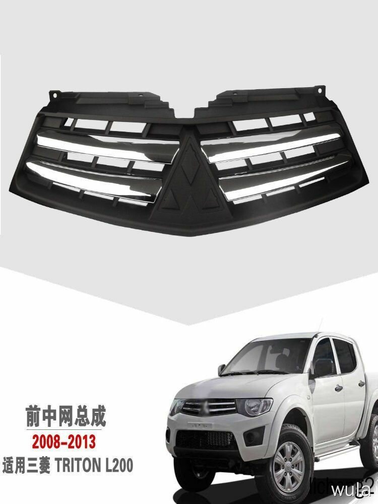 Решетка радиатора цельная для Mitsubishi Triton L200 2008-2013 гг. в, с логотипом Митсубиси