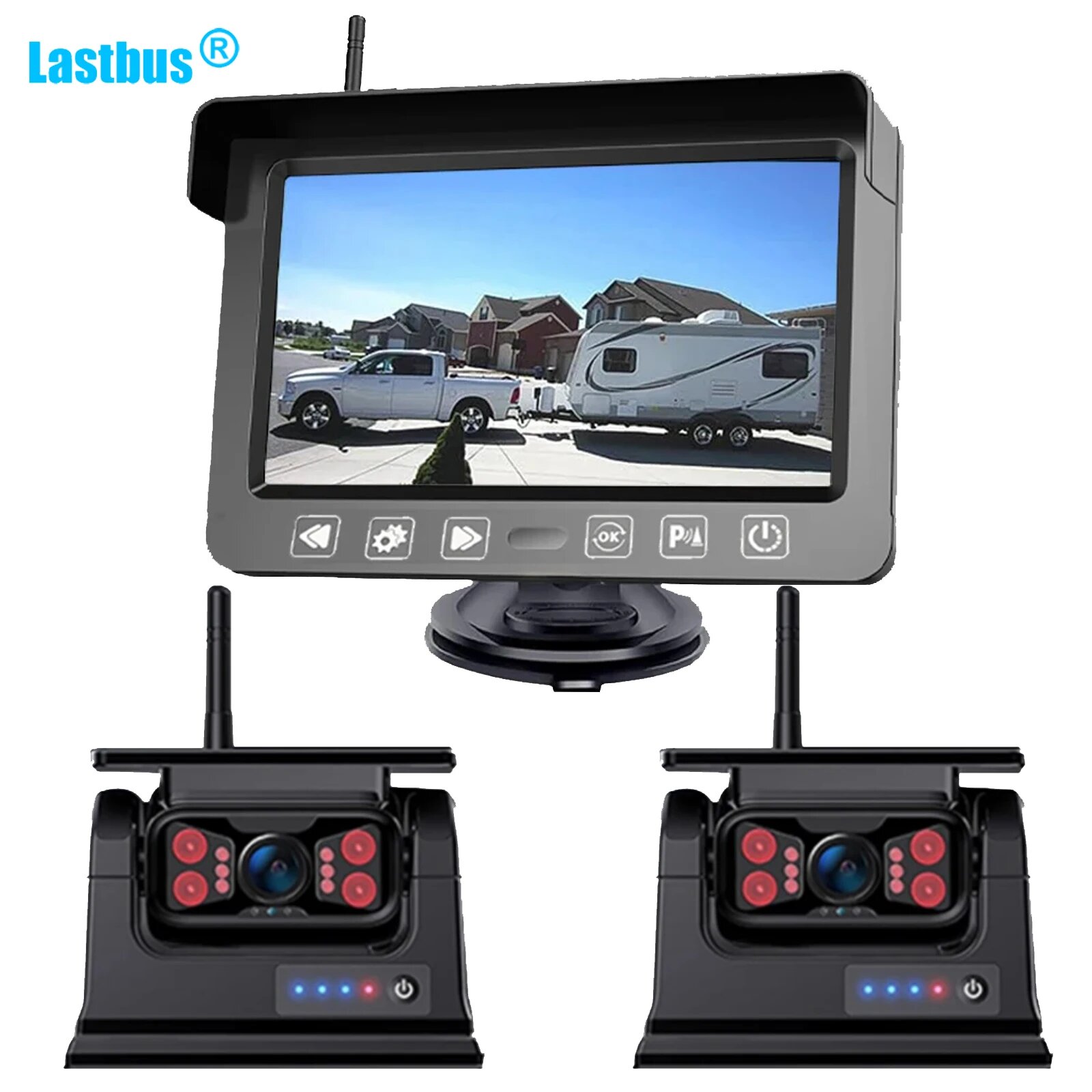 Lastbus 5" беспроводной монитор + 2 камеры для RV