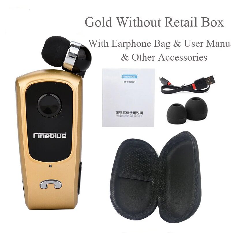 Fineblue F920 Gold, беспроводные наушники с чехлом