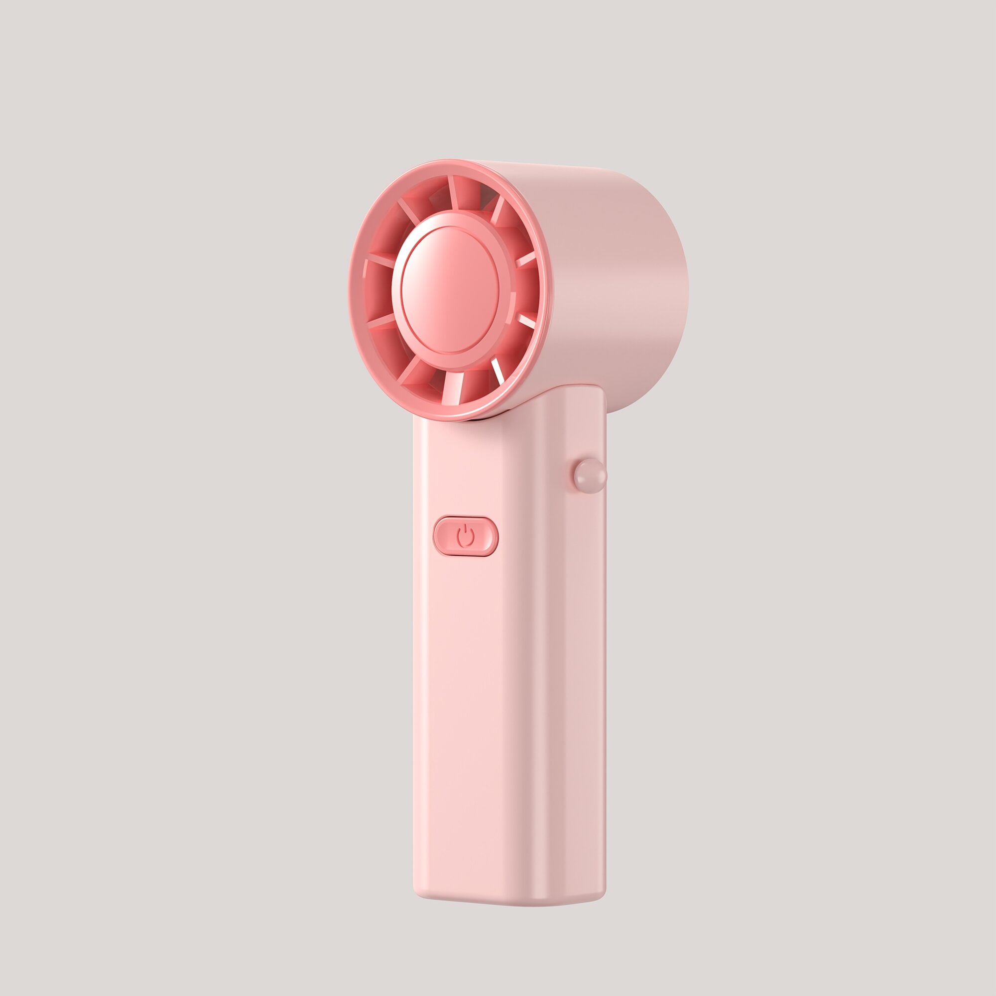 Мини USB-вентилятор с аккумулятором, портативный ручной вентилятор с 3 скоростями, розовый