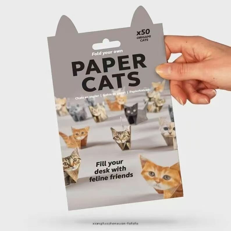 Новые DIY Paper Cats DIY бумажные кошки складные животные кошки 50 шт. набор для творчества оригами поделка