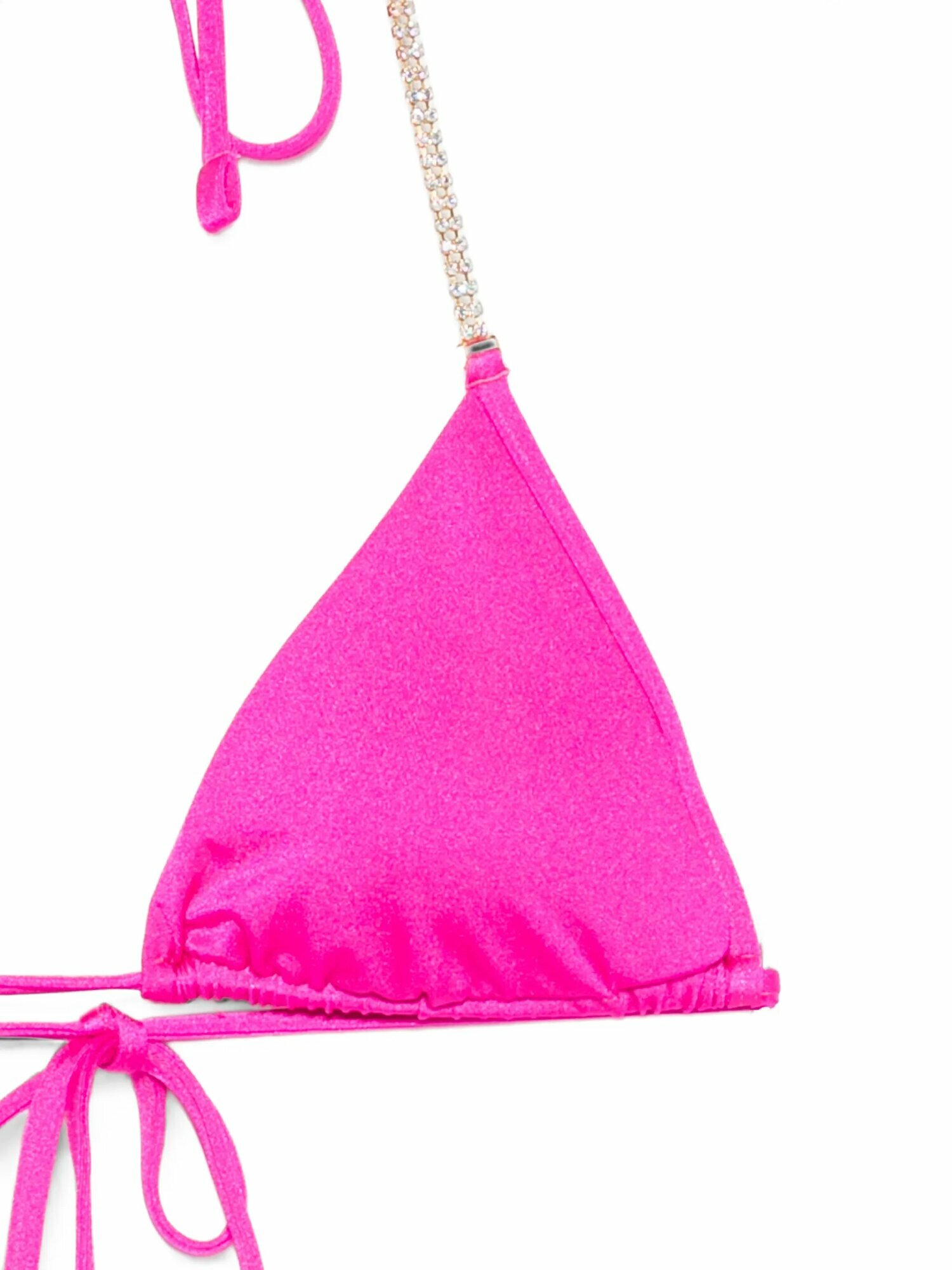 Купальник CHIARA FERRAGNI Crystal-embellished bikini top, размер 36, coral pink — фото 1