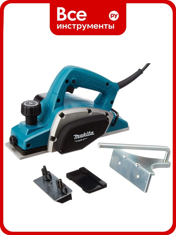 Рубанок Makita 500Вт, 16000 об/мин, ширина 82мм, глубина 1.0мм M1902B