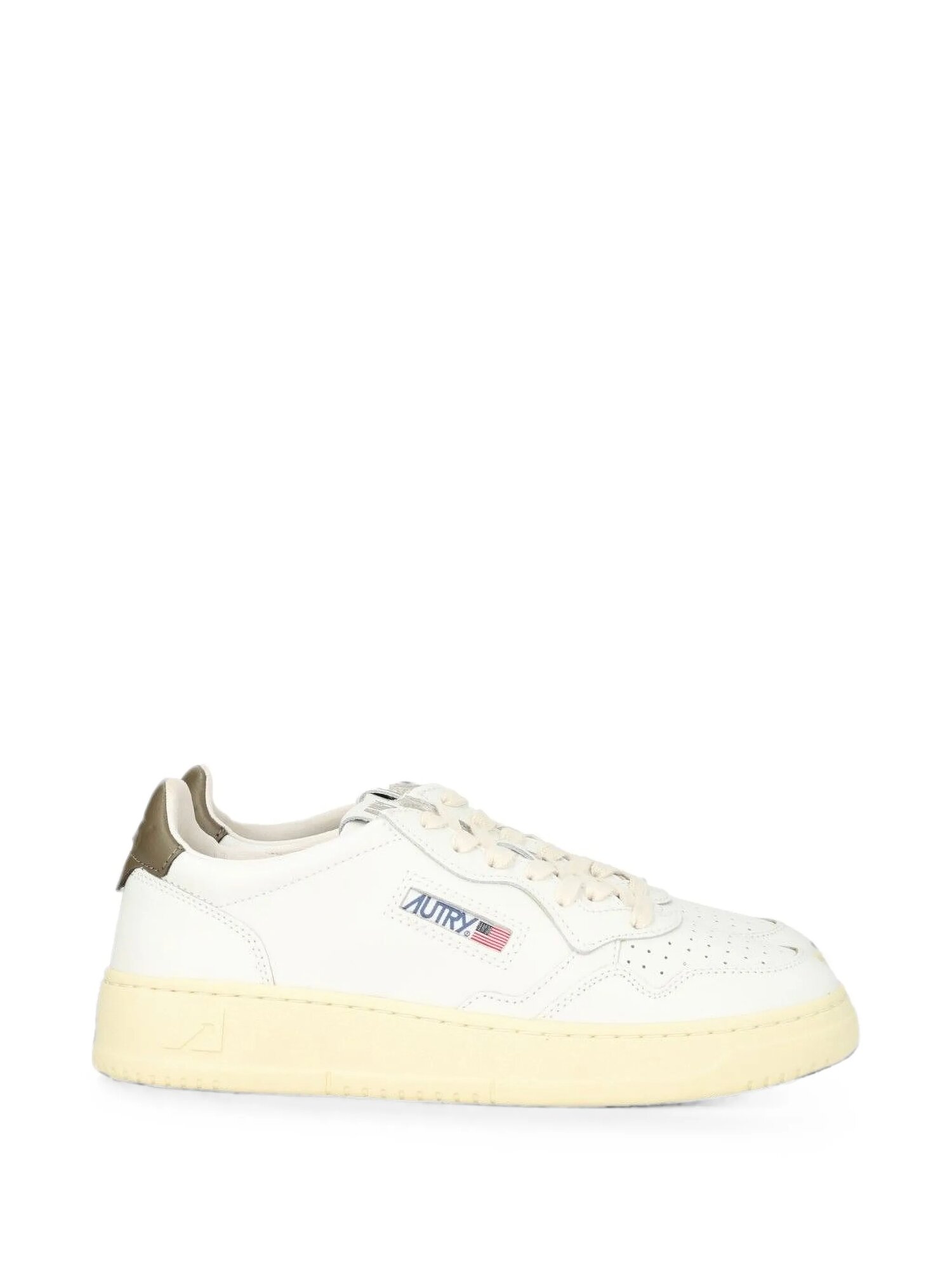 Кроссовки Medalist low sneakers in white and chocolate leather