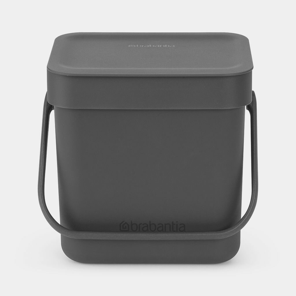 Контейнер для сортировки мусора Brabantia Sort & Go, размер 18.8х13.9х18.1 см, объем 3 л, цвет серый - 209888